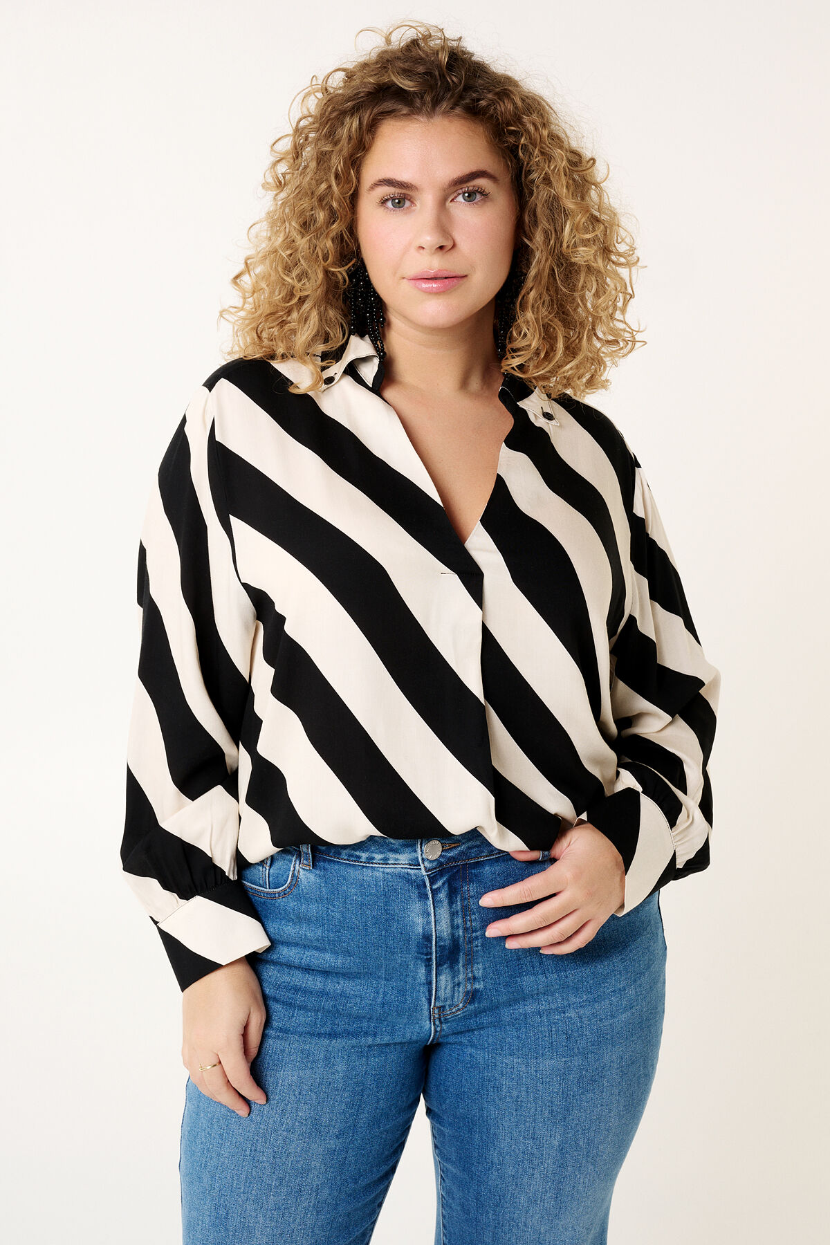 Dames Blouse met strepen | MS Mode