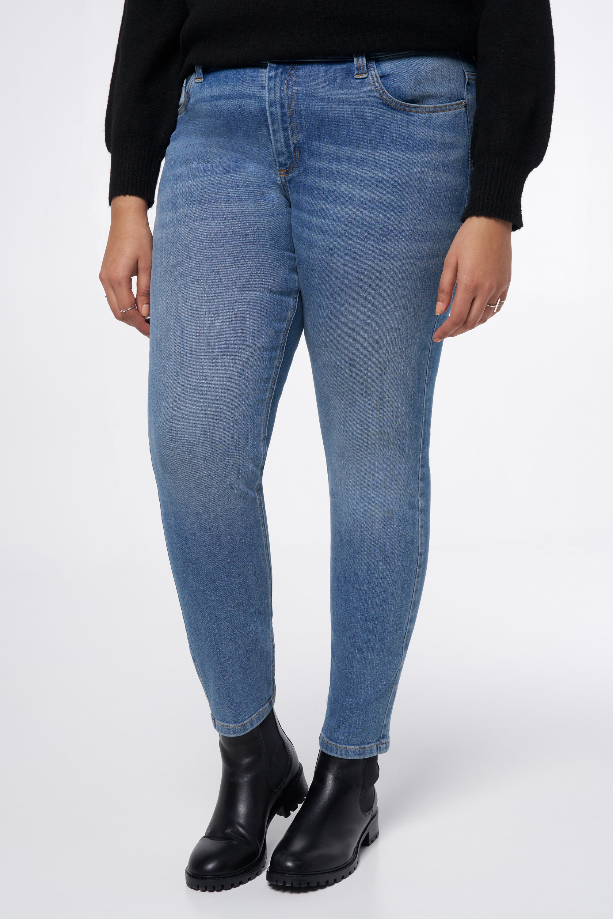 Dames Slim leg jeans IRIS Stonewash Denim | MS Mode