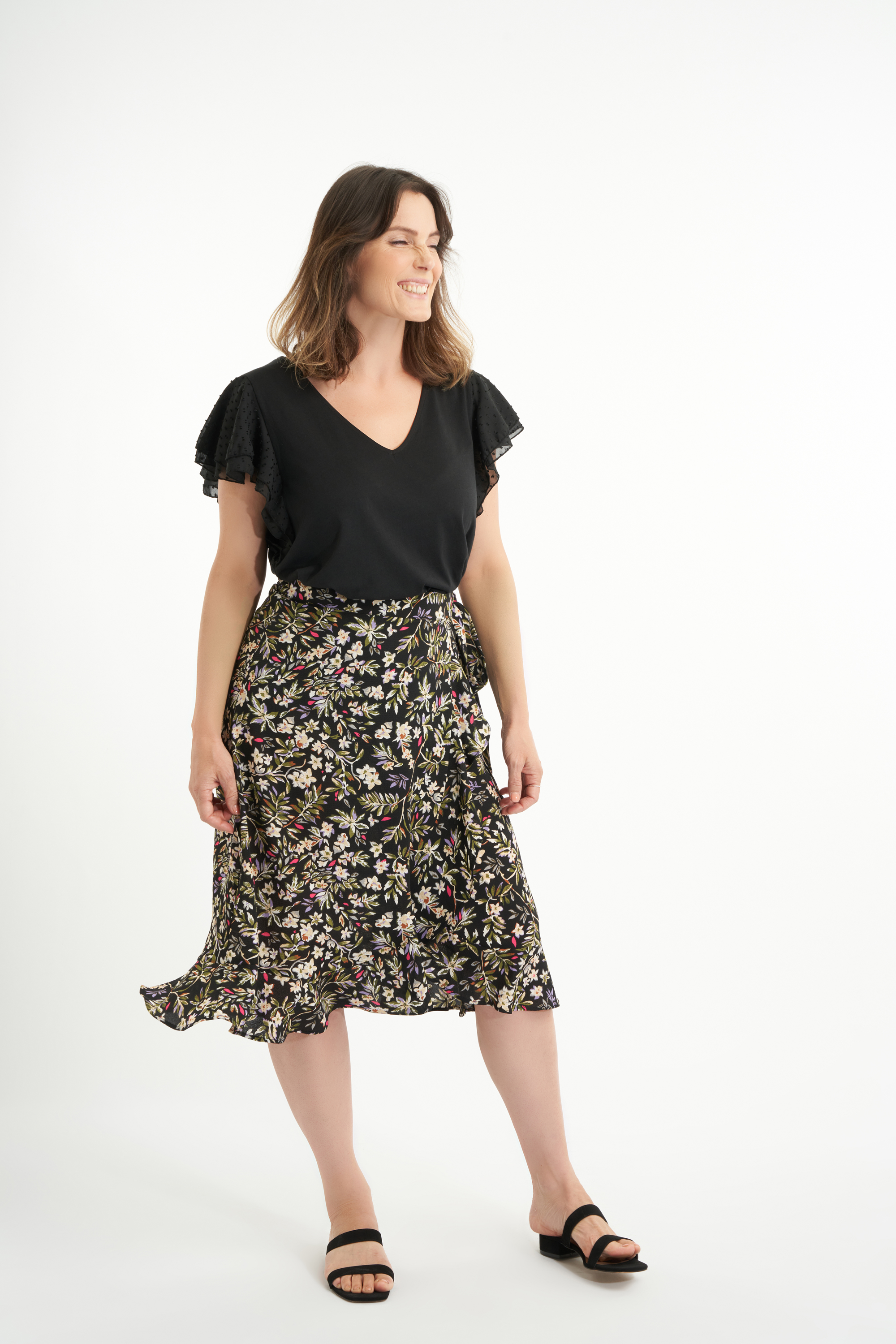 Dames Wikkelrok met print bij MS Mode®