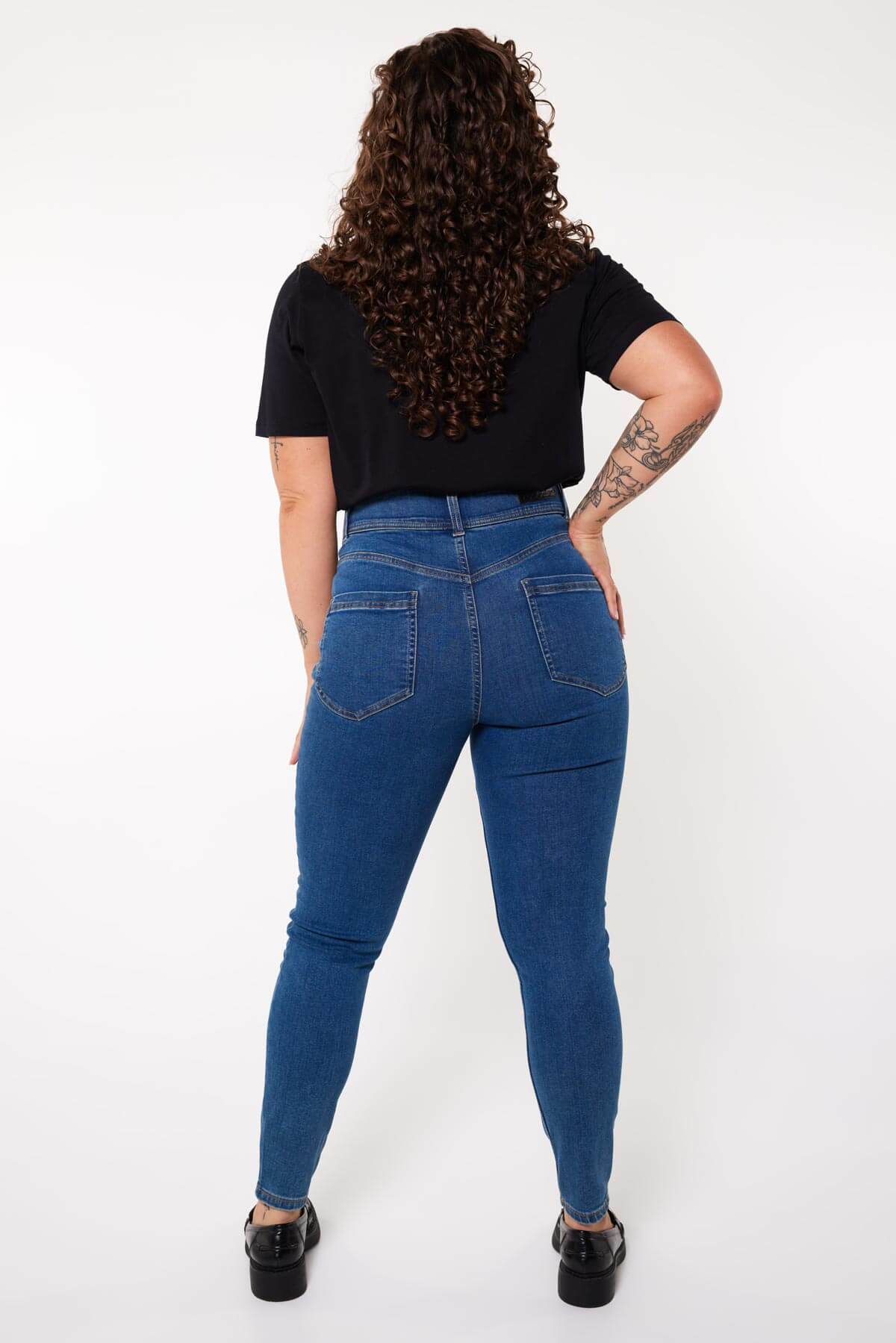 Dames Shaping Skinny Jeans SCULPTS Stonewash Denim bij MS Mode®