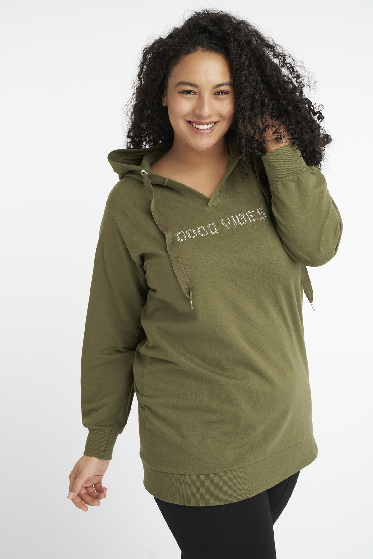 Dames Lange sweater met opdruk | MS Mode