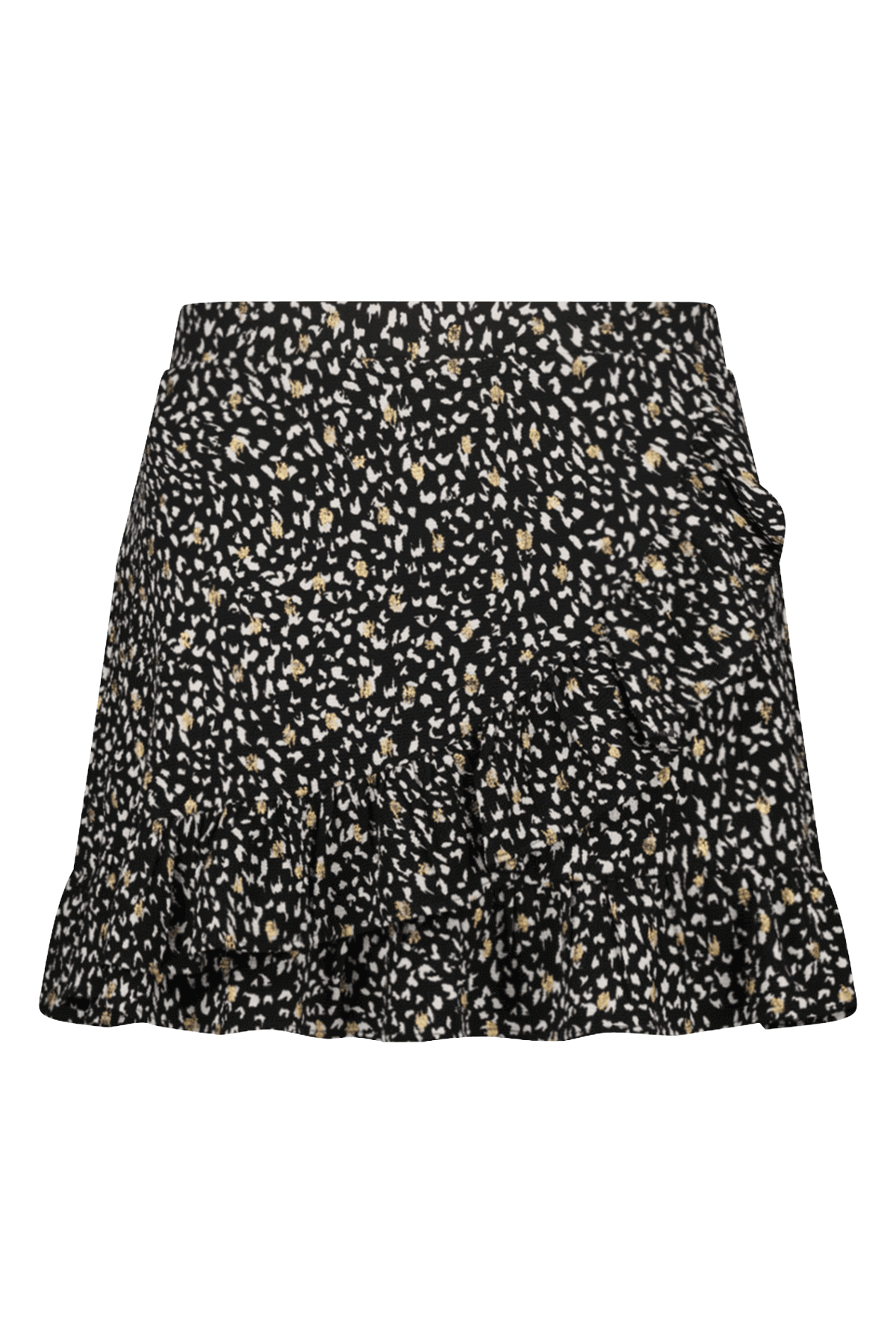 Dames Skort met ruffle Multi zwart-wit bij MS Mode®